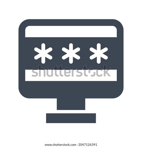 Computer Lock Password Icon Vector Illustration Stock Vector Royalty Free 2047126391