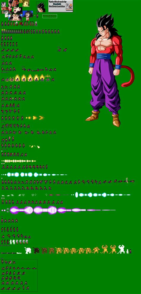 Gohan Ssj4 Dbhgdm5 Jus Sprite Sheet Completed By X Sputnick On Deviantart