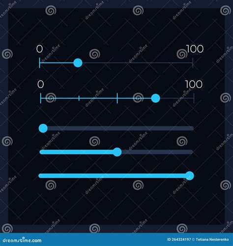 Track Bar Ui Elements Kit Stock Vector Illustration Of User 264324197