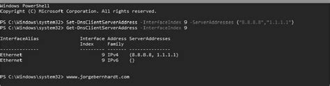 How To Set Primary And Secondary Dns Server Addresses With Powershell · Jorge Bernhardt