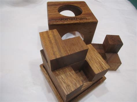 Wooden Soma Cube Personalized Puzzle Brain Teaser Etsy