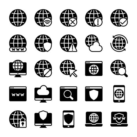 Internet Connection Icon Collection Vector In Fill Style 42395944 Vector Art At Vecteezy