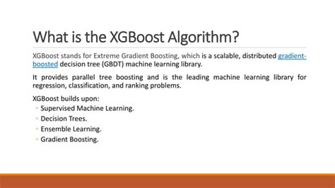 Introduction To XGBoost Machine Learning Model Pptx Artificial Intelligence Technology
