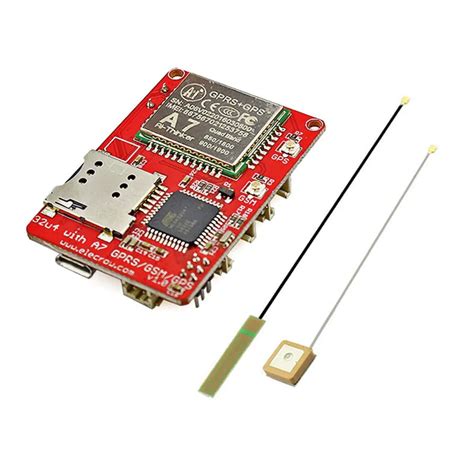 Elecrow A7 Gsm Gprs Gps Module With Mega32u4 3 In 1 Development Board