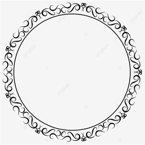 아름다운 검은색 원 테두리 틀 프레임 원 국경 Png 일러스트 및 Psd 이미지 무료 다운로드 Pngtree