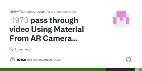 pass through video using material from ar camera background feat