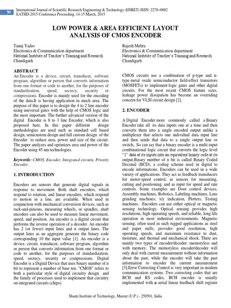 Low Power And Area Efficient Layout Analysis Of Cmos Encoder Pdf Cmos Logic Gate