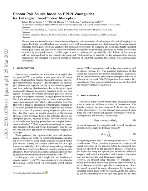 Pdf Photon Pair Source Based On Ppln Waveguides For Entangled Two