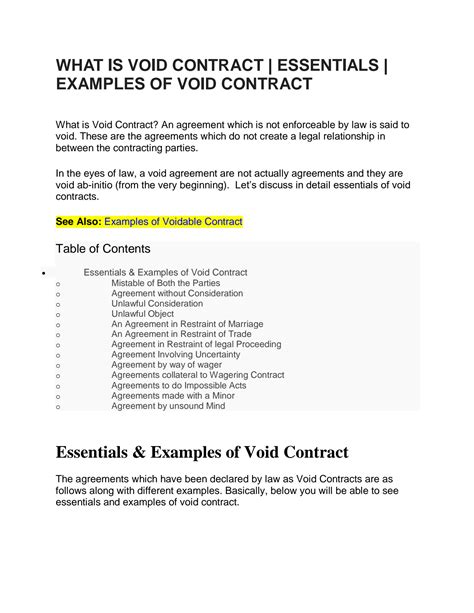 Solution What Is Void Contract Business Studies Notes Studypool