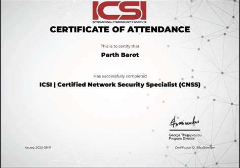 Parth Barot On Linkedin Networking Cybersecurity Cnss Icsi