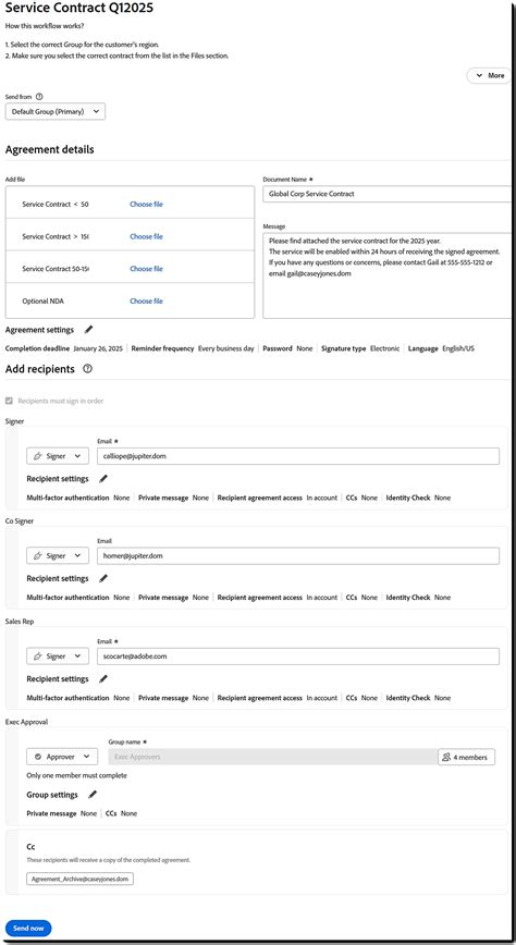 overview and configuration for custom sending workflows