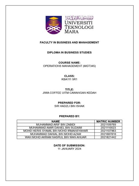 Group Assignment Report Mgt345 Pdf Drink Coffee