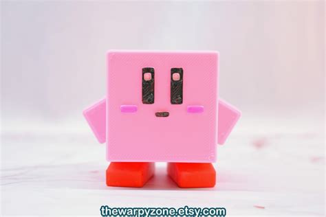 Cube Kirby 3d Printed Figure Etsy
