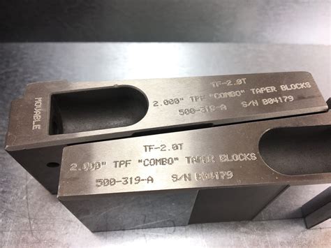 Gagemaker Tf 2 0t 2 000 Taper Block Gage Set W 2 0 Tpf Connectors Mic Trac Ebay