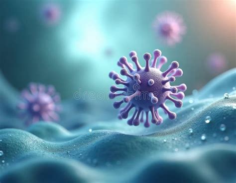 3d Illustration Shows Virus Cell In Immune System Virus Attacks Body