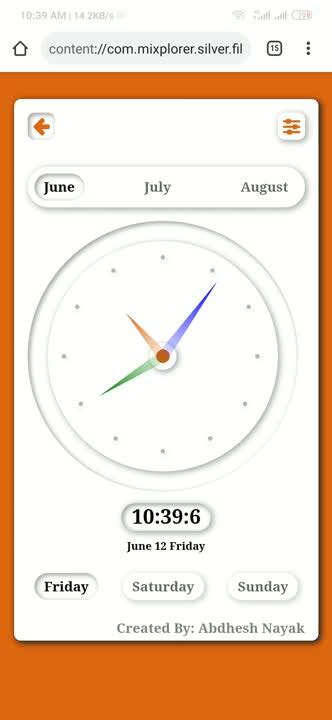 Simple Analog Clock Design Using Html Css Javascript Abdhesh Nayak