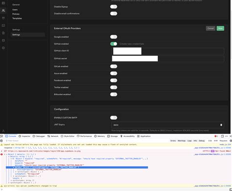 Unable To Add Github Oauth Provider Issue Supabase Supabase GitHub