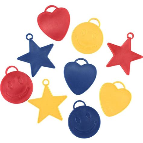 Assorted Balloon Weight Shapes Pack Of 9 Big W