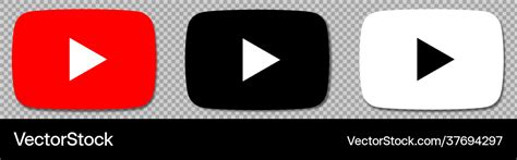 Set Youtube Logo In Different Colors Royalty Free Vector