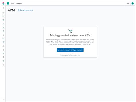 Apm Show Missing Permissions Message To The User On The Services Overview · Issue 50052