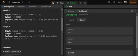 Problem 39 Median Of Two Sorted Arrays Given Two Sorted Arrays