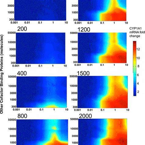 Contour Plots Of The Modeled Transcriptional Responses Showing The