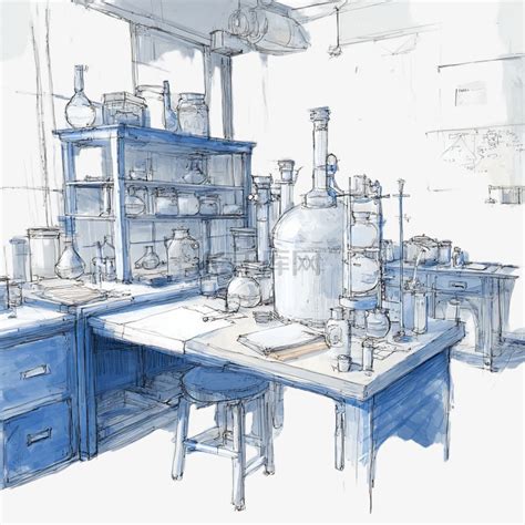 科学研究实验室草图素材图片免费下载 千库网