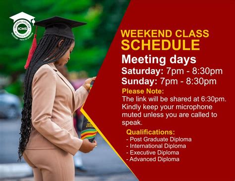 Weekend Class Schedule And Guidelines Dear Learners We Are Pleased To