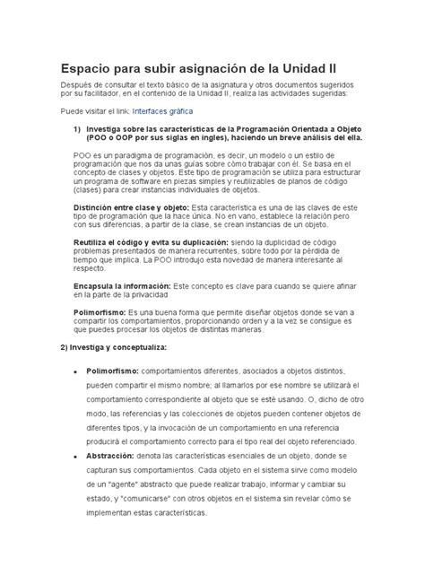 Tarea Ii Programacion Ii Pdf Objeto Informática Programación