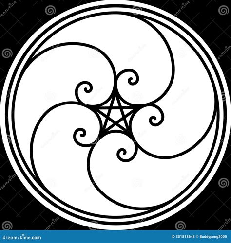 Golden Ration Fibonacci Pattern For Logo Icon Background Web Graphic Tattoo Vector Illustration