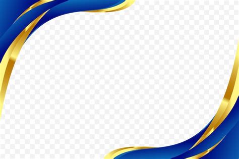Premium Vector Flowing Wavy Design In A Blue And Gold Vector Background For Headers And Footers