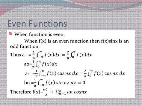 Aem Fourier Series Of Even And Odd Function Ppt