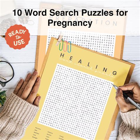 10 Word Search Puzzles For Pregnancy Printable Positive Psychology