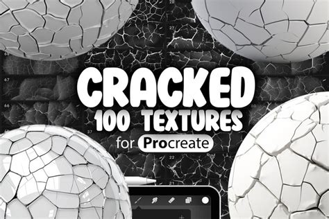 100 Procreate Cracked Texture Brushes