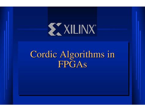 Pdf Cordic Algorithms In Fpgas Dokumentips