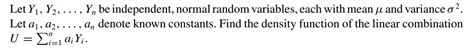 Solved Let Y1y2yn Be Independent Normal Random
