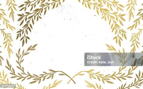 손으로 그린된 벡터 일러스트 레이 션빈티지와 배경을 더러워진 많아요 골드 식물 잎 결혼식 초대장 인사말 카드 브로셔 쿠폰 인증서 전단지에 대 한 완벽 한 걸 밴드에 대한