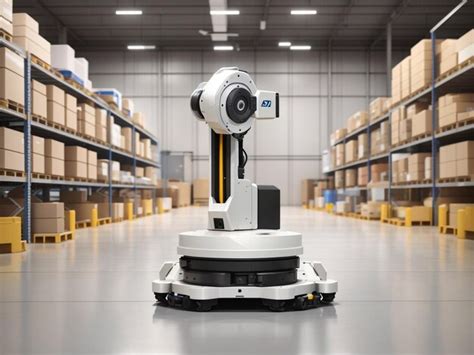 Premium Photo Efficiency Redefined Automation With Agv And Robotic Arm In Modern Manufacturing