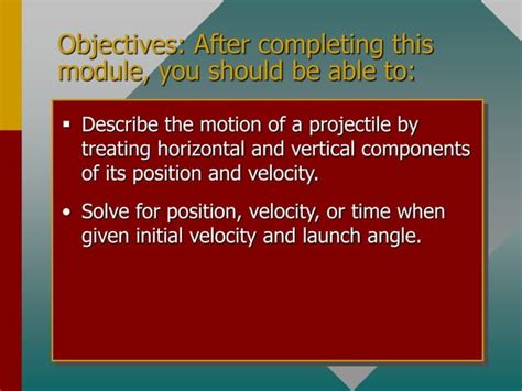 Projectile Motion Ppt