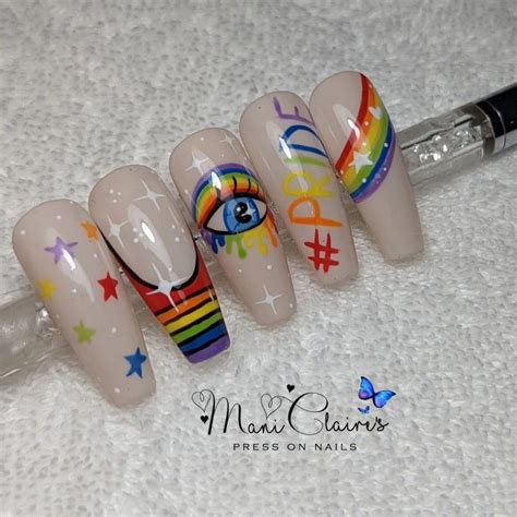Pride Nail Designs Pride In 2024 Short Acrylic Nails Designs Rainbow Nails Nail Designs
