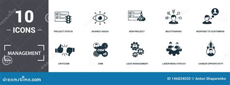 Project Status Icon Monochrome Style Design From Management Icon