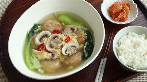 중식 만둣국 레시피 완탕st 새우만둣국 만두국 Food Recipe Youtube