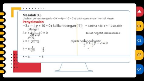 Persamaan Garis Hesse Persamaan Garis Normal Pptx