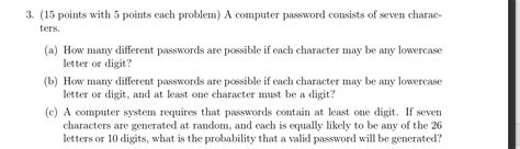 Solved 3 15 Points With 5 Points Each Problem A Computer