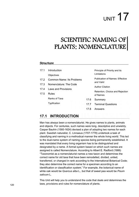 Scientific Naming Of Plants Nomenclature Docslib