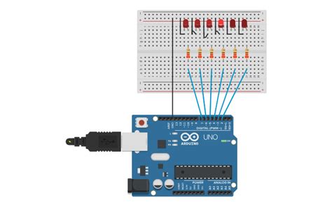 Circuit Design Led Array Effect Tinkercad