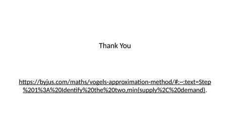 Quantitative Methods Vogels Approximation Methodpptx