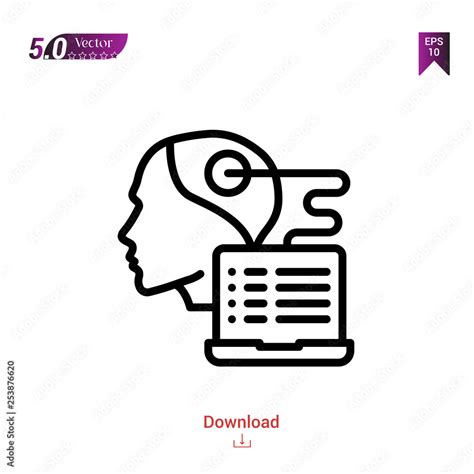 Outline Android Icon Isolated On White Background Line Pictogram Graphic Design Mobile