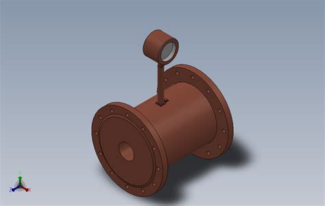 LWJ系列涡街流量计PN25 法兰连接DN80成品 SOLIDWORKS 2015 模型图纸下载 懒石网