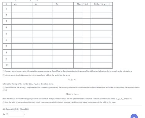 Solved Bisection Method All Numerical Answers Should Be Chegg